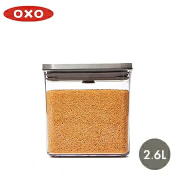 【楽天市場】【送料無料】OXO ステンレスポップコンテナ ビッグスクエア(ショート)2.6L【 保存容器 密閉 ストッカー キッチン用品 調味料入れ OXO 】LF631B07b000：すまい ...