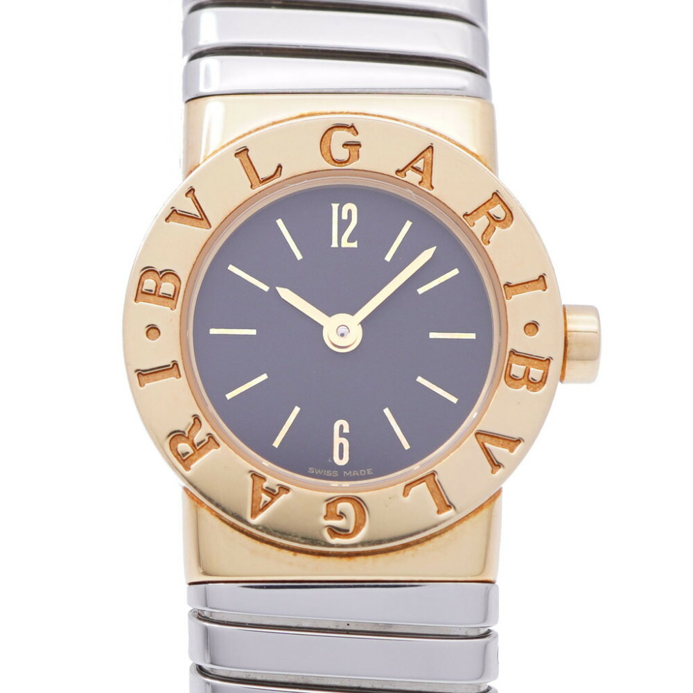 【楽天市場】美品 ブルガリ トゥボガス YG/SS BB192T クオーツ 腕時計 K18イエローゴールド ブラック 黒文字盤 0107【中古 ...