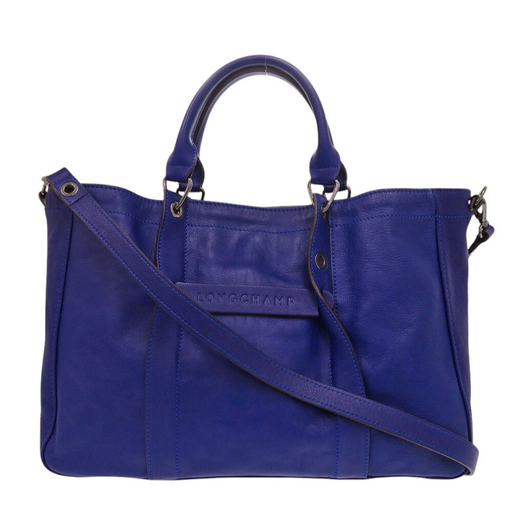 【楽天市場】美品 ロンシャン 3D レザー ブルー 2way ハンドバッグ 青 0784【中古】Longchamp：LIFE TIME楽天市場店