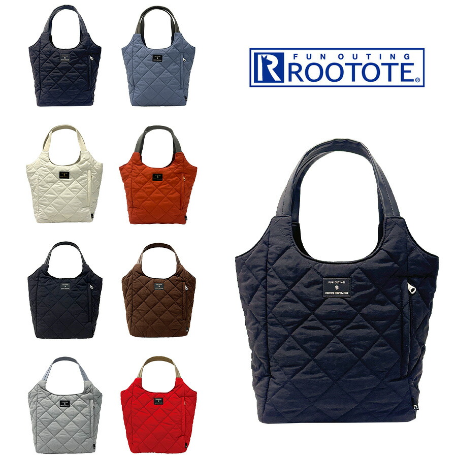 【楽天市場】【ROOTOTE】 1331 LT.ラウンド.パルーティ.Quilt-C トートバッグ 小さめ 通勤 仕事 軽量 手持ち 仕切り付き 撥水 レディース おしゃれ プレゼント ...