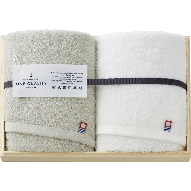 【楽天市場】【送料無料】今治 ワン クオリティ フェイスタオル2P Q-55300 [今治 今治タオル フェイスタオ タオル 綿100 ...
