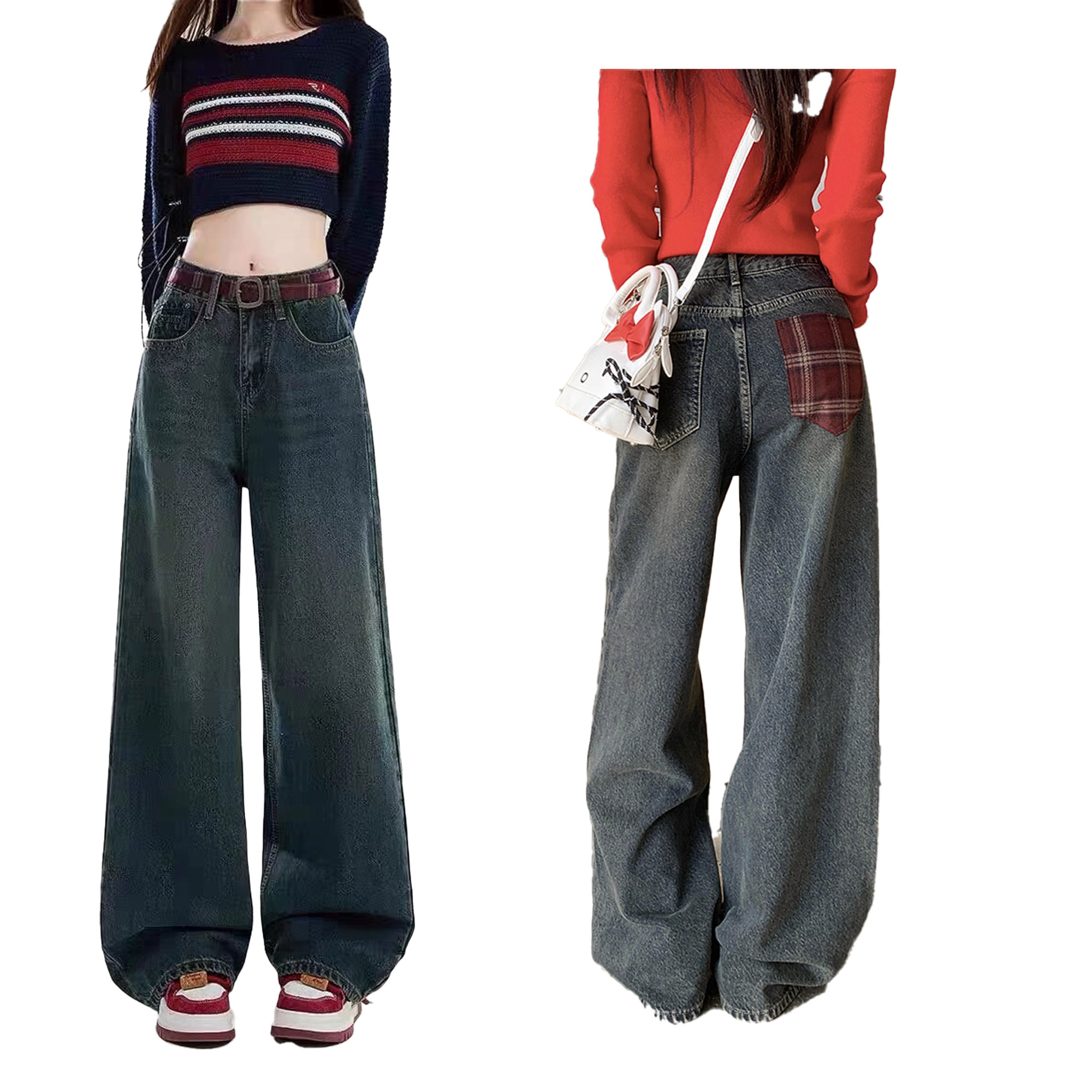 【楽天市場】デニムパンツ レディース ワイドパンツ デニム パンツ ボトムス 股上深め ストレート ゆったり すっきり 体系カバー プチプラ 美脚 着痩せ 春 冬 秋 小さいサイズ：LIFEGROW