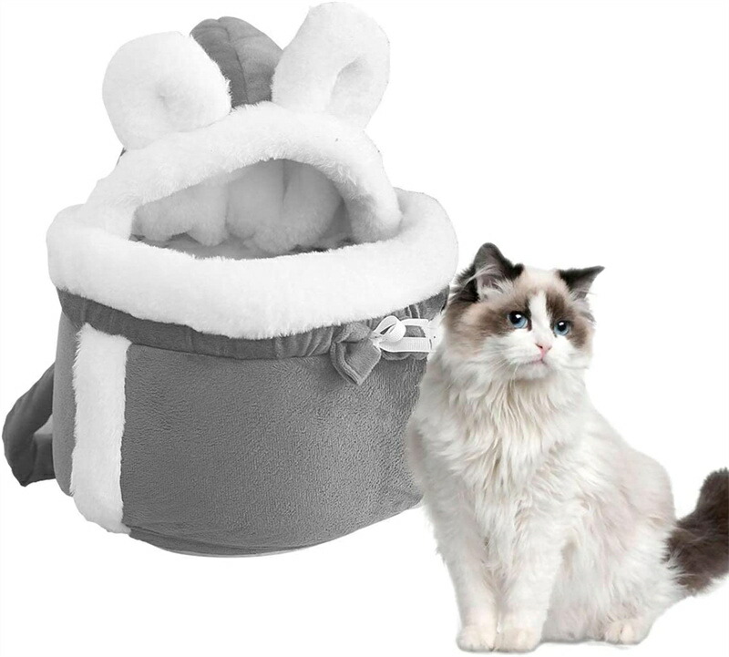 【楽天市場】冬の暖かいペットバックパック、猫キャリア犬キャリアバックパック、小型犬用の調整可能なペットスリングキャリア猫キャリアスリング ...