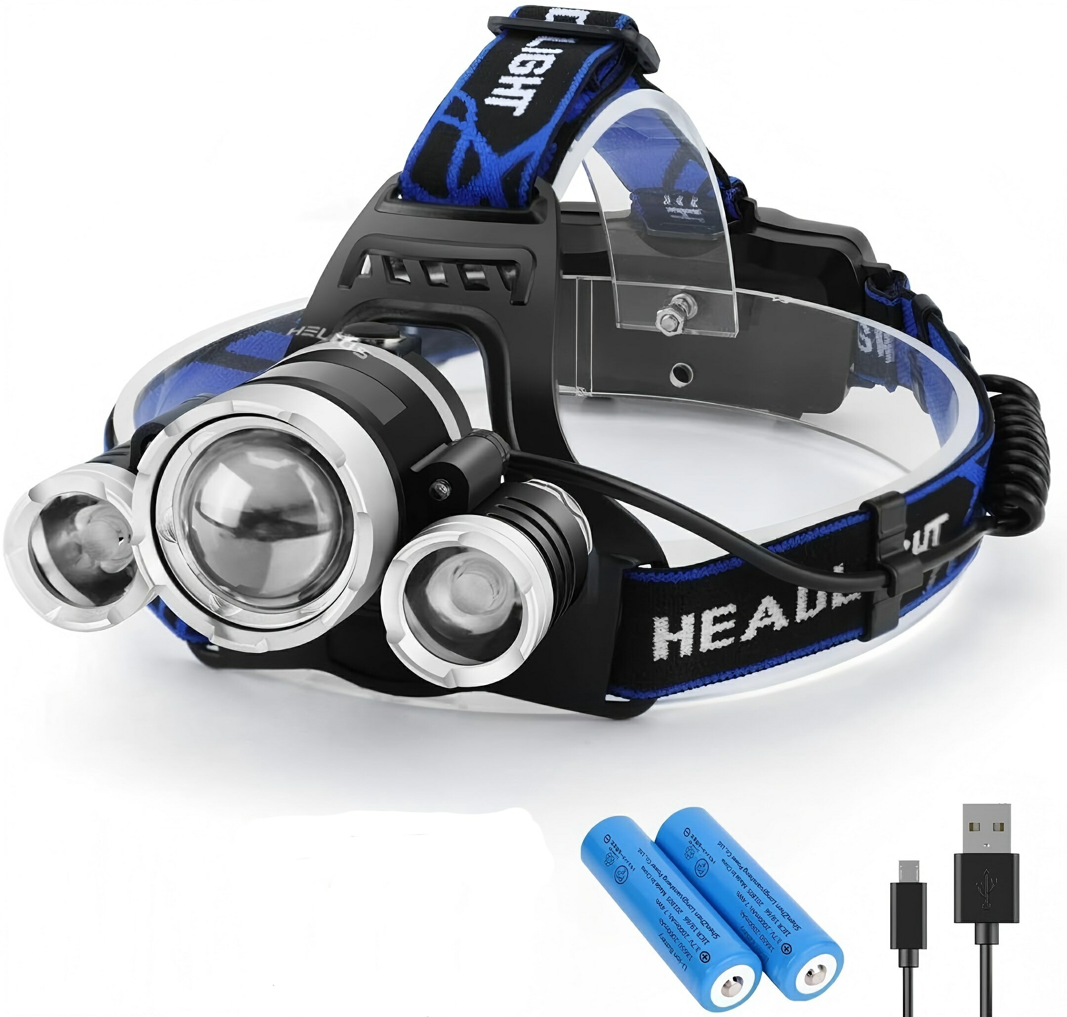 【楽天市場】センサー版 Helius LEDヘッドライト ズーム機能 3LED usb充電式 6000ルーメン 電池残量表示 防水 防災：次世代製作所
