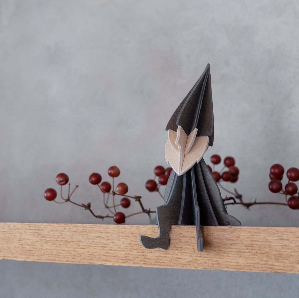 【楽天市場】lovi エルフ 12cm グレー Elf ロヴィ 妖精 北欧 フィンランド 木製 クリスマス 小物 ロビ：くらすかたち