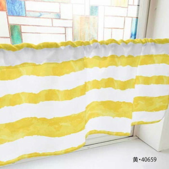 【楽天市場】カフェカーテン ランダムボーダー 1000×450mm 黄・40659【送料無料】：LifeUp