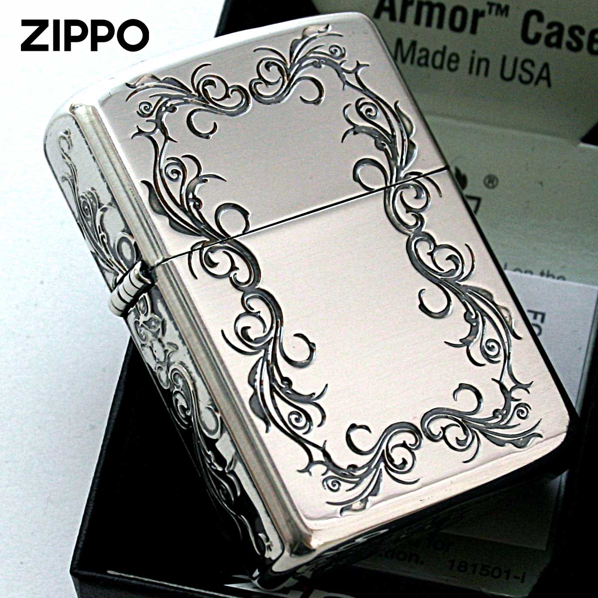 【楽天市場】Zippo ジッポライター アーマー 5面 アラベスク 唐草 アンテーク風 シルバー ARMOR 5F ARABESQUE SV 1201S477 メール便専用商品：輸入雑貨の ...