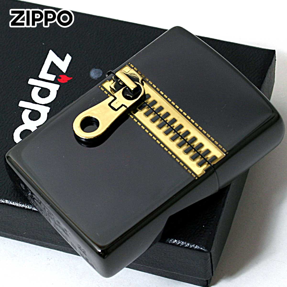 【楽天市場】Zippo ジッポライター ジッパー メタル 両面加工 ZIPPER ZIPPO ブラックイオンコーティング イオンブラック ...