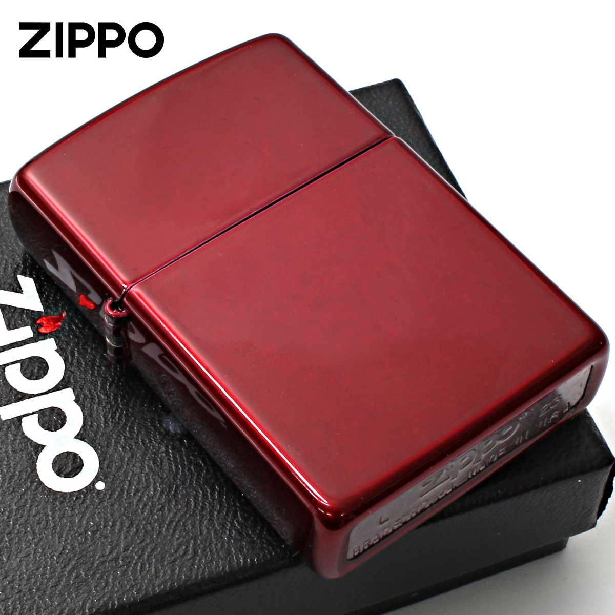 【楽天市場】Zippo ジッポライター レッド 無地 キャンディーアップルレッド Candy Apple Red 21063 メール便専用商品 ...