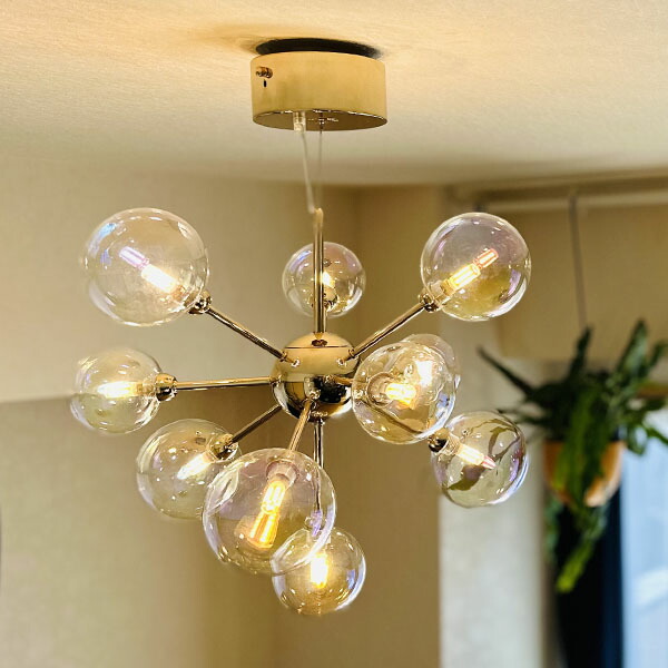 【楽天市場】ディアナ バブルペンダントライト 10灯 ゴールド 【G9型LED電球付】：照明 Lighting Market