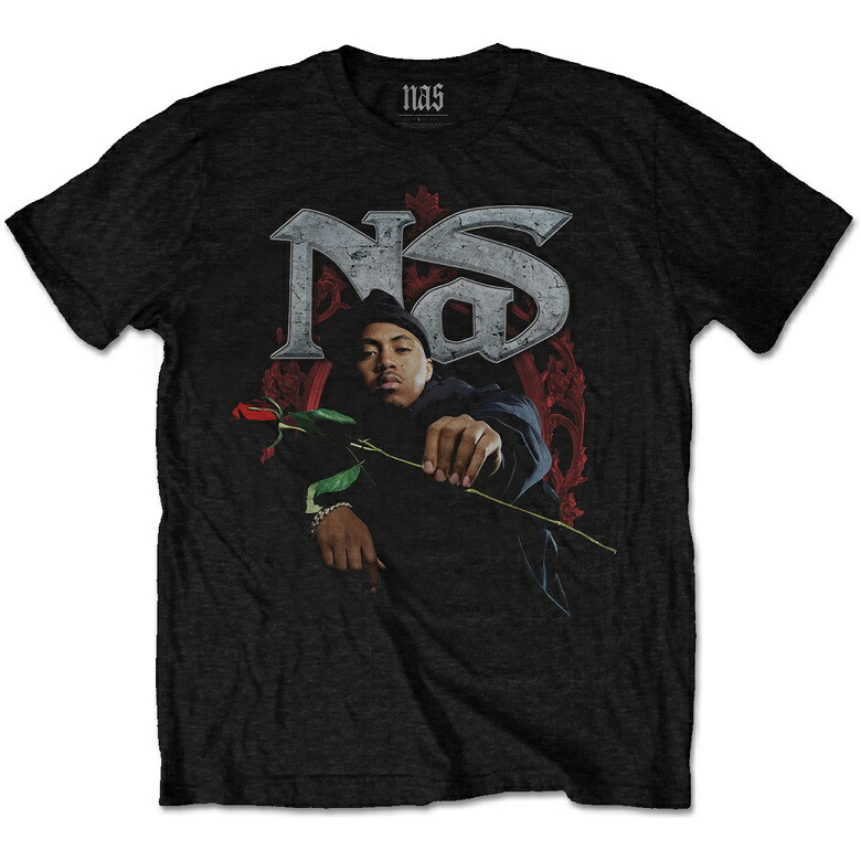 【楽天市場】NAS UNISEX T-SHIRT: RED ROSE Tシャツ(ブラック) オフィシャル！official license 正規品：like