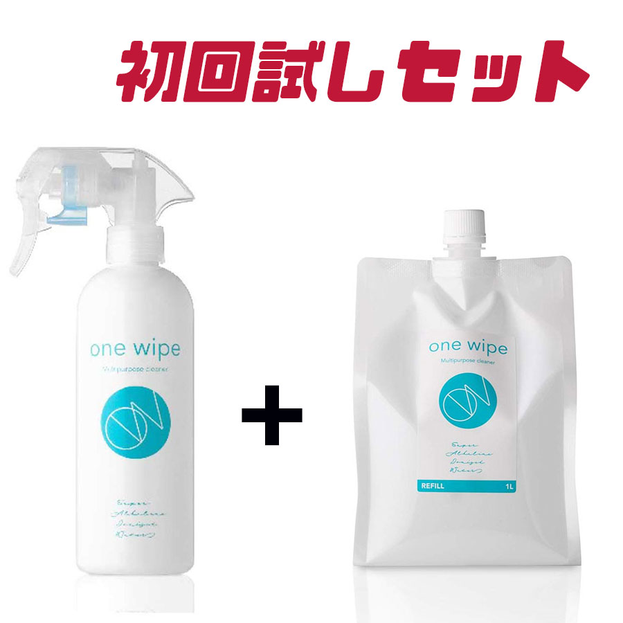 【楽天市場】『OneWipe（ワンワイプ）』 洗剤 掃除用 アルカリイオン水 one wipe 300ml 界面活性剤フリー お部屋汚れ落とし ...
