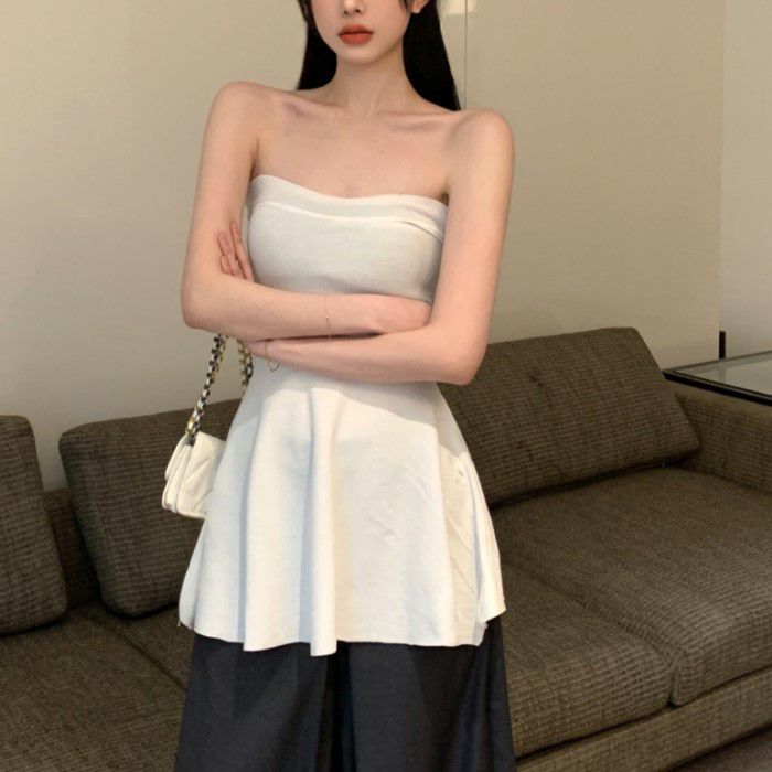 【楽天市場】2023年 春夏 新作 2color サマーニット ロング ビスチェ：Lachic