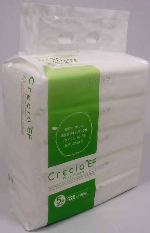 【楽天市場】日本製紙クレシア(NIPPON PAPER CRECIA) 【業務用】 クレシア EFティシュー レギュラー ポリパック 5個コ ...