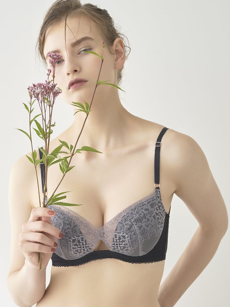 【楽天市場】【sale／40off】【lily Brown Lingerie】バイカラーレース アンダードレス ブラ Lily Brown