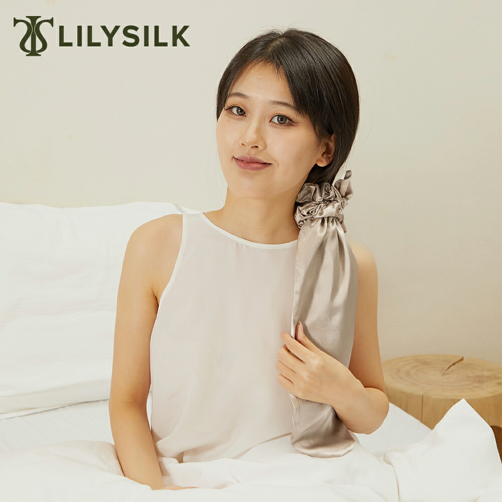 【楽天市場】LILYSILK(リリーシルク) ナイトキャップ 毛先 シルク シュシュ ロングヘア 6a かわいい ロング レディース 22匁 パサつき予防 抜け毛防止 くせ毛対策 美髪 安眠 ...