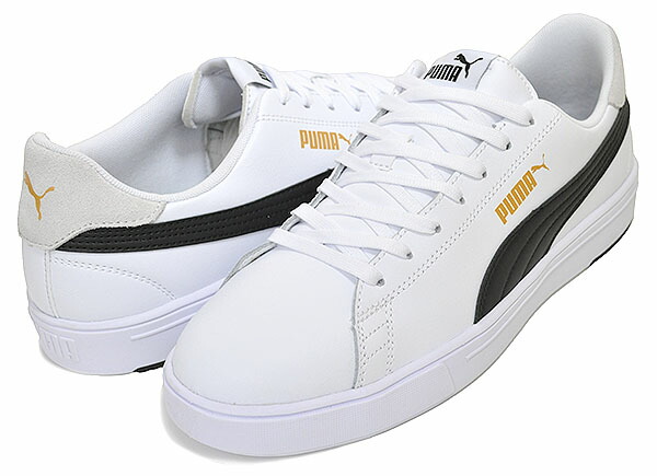 【楽天市場】PUMA SERVE PRO LITE WHITE-BLACK-PUMA TEAM GOLD 374902-08 プーマ サーブ ...