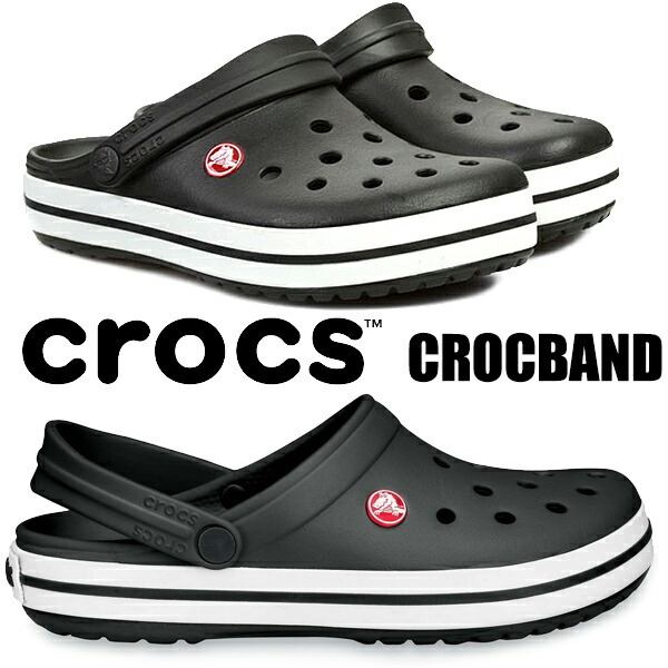【楽天市場】crocs CROCBAND BLACK 11016-001 クロックス クロックバンド クロッグ ブラック サンダル スライド ...