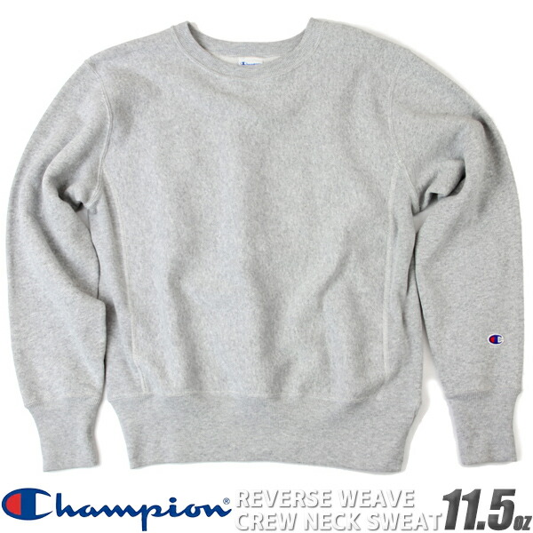 【楽天市場】Champion REVERSE WEAVE CREW NECK SWEAT SILVER GREY c3-w004-040 チャンピオン リバースウィーブ(R) クルーネック ...