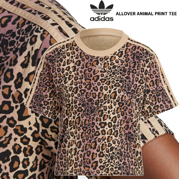 【楽天市場】adidas ALLOVER ANIMAL PRINT TEE BLACK/MULTCO hk5185 アディダス アニマル総柄 ...