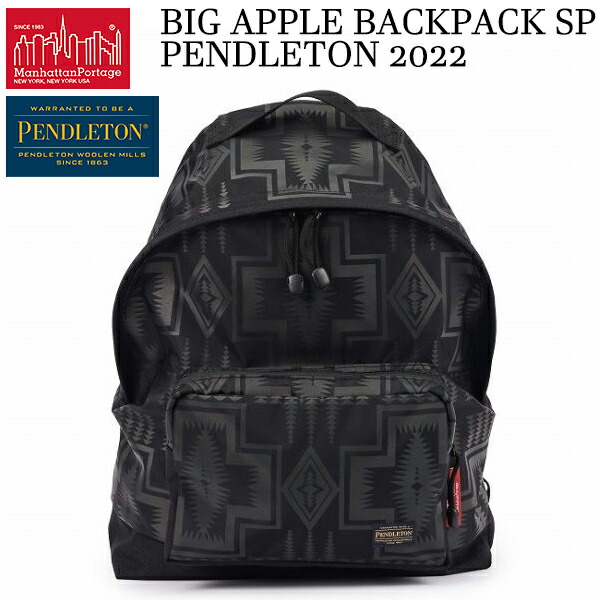 【楽天市場】Manhattan Portage BIG APPLE BACKPACK SP PENDLETON BLACK mp1209-pd-22 マンハッタンポーテージ ビッグアップル ...