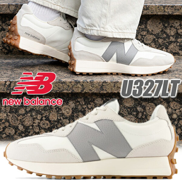 【楽天市場】NEW BALANCE U327LT Width D WHITE/GRAY ニューバランス 327 レディース スニーカー ...
