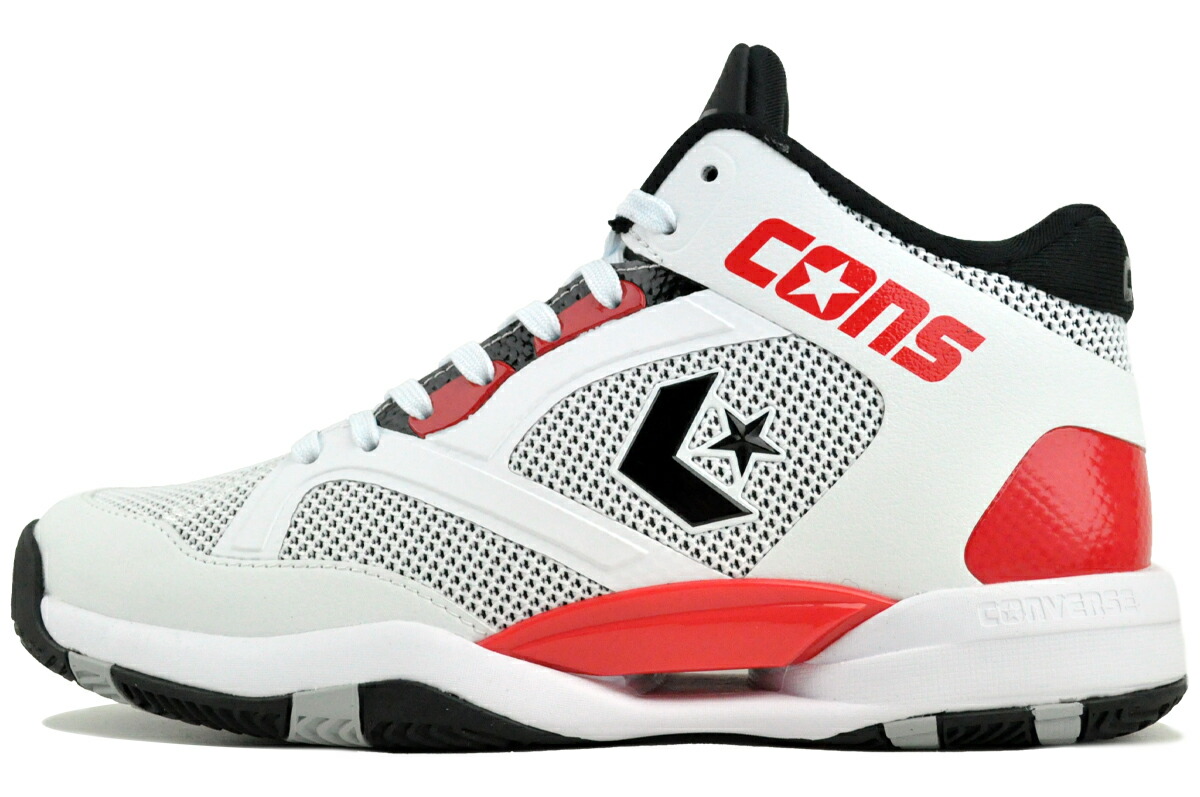 【楽天市場】CONVERSE ACCELERATOR MID WHITE/RED 33500400 コンバース アクセレレーター ミッド ...