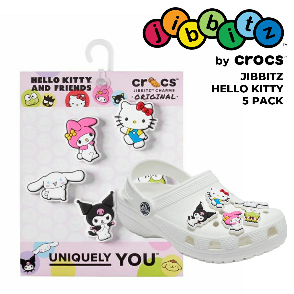 【楽天市場】crocs JIBBITZ HELLO KITTY 5 PACK 10013597 クロックス ジビッツ ハローキティ アンド ...
