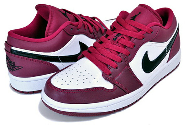【楽天市場】NIKE AIR JORDAN 1 LOW noble red/black-white 553558-604 ナイキ エア ...