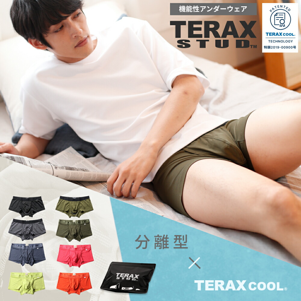 【楽天市場】\2点以上購入で3,315円／ 【Begin 掲載】 TERAX STUD 分離型 メンズ アンダー パンツ 下着 ボクサー ボクサーパンツ ボクサーブリーフ 分離式 前綴じ 肌着 ...