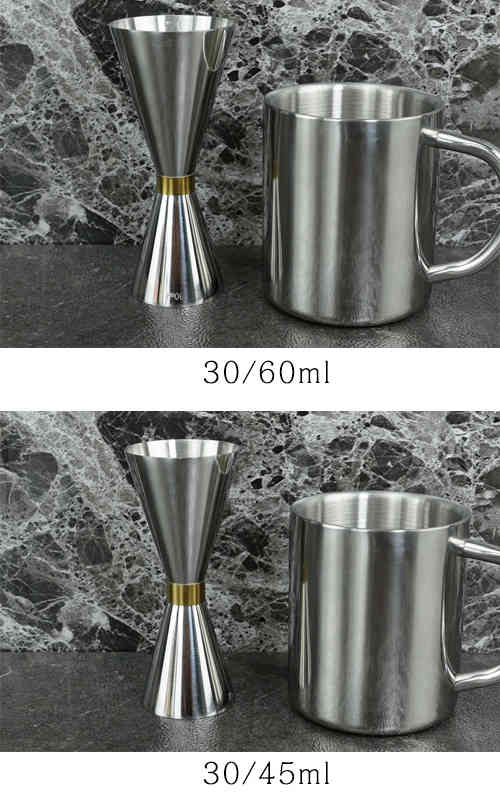 【楽天市場】ジガーカップ 30ml/45ml 30ml/60ml 目盛り付き カクテル メジャーカップ ステンレス オンスカップ 計量カップ ステンレス製：Linkage楽天市場店