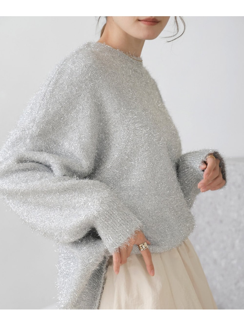 【楽天市場】【SALE／30%OFF】ラメニットプルオーバー Bab バブ / ブージュルード トップス ニット ゴールド シルバー【RBA ...