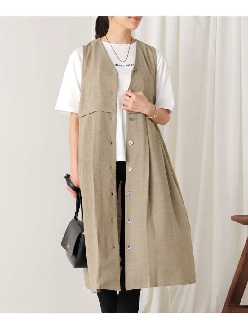 【楽天市場】【SALE／20%OFF】リネンライクジレワンピース Bou Jeloud バブ / ブージュルード ワンピース・ドレス ...