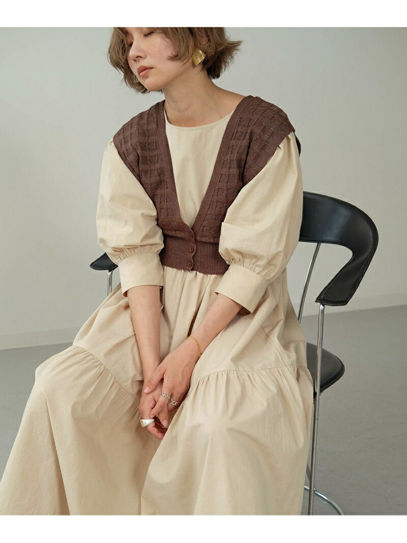 【楽天市場】【SALE／50%OFF】【WEB限定】ボリュームスリーブティアードワンピース Bab バブ / ブージュルード ワンピース ...