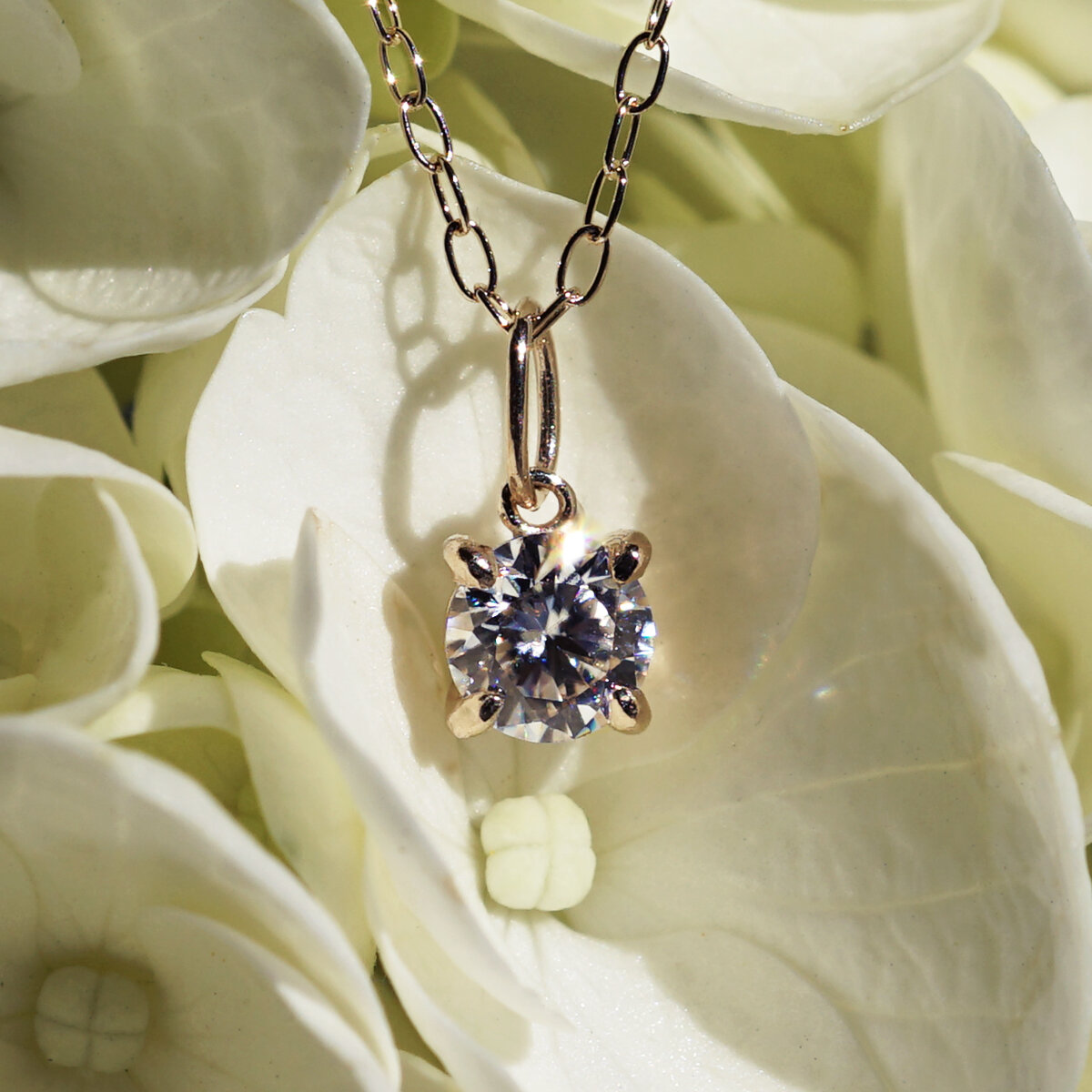 【楽天市場】K10モアサナイト（ダイヤモンド類似石）の4mmネックレス ～ホワイト（クリア） K10 10K 10金 10金製 天然石 モアサナイト モアッサナイト クリア 煌き シンプル ...