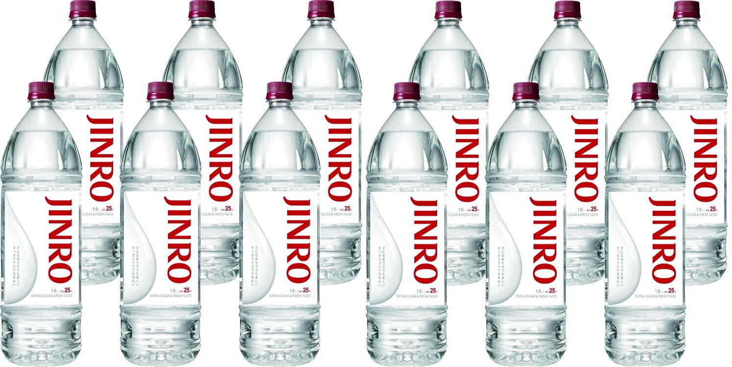 【楽天市場】【最強配送】 【送料無料】JINRO ジンロ 眞露 ペット 25度 1800ml 1.8L×2ケース/12本【北海道・沖縄県・東北・四国・九州地方は必ず送料がかかります】：リカー ...