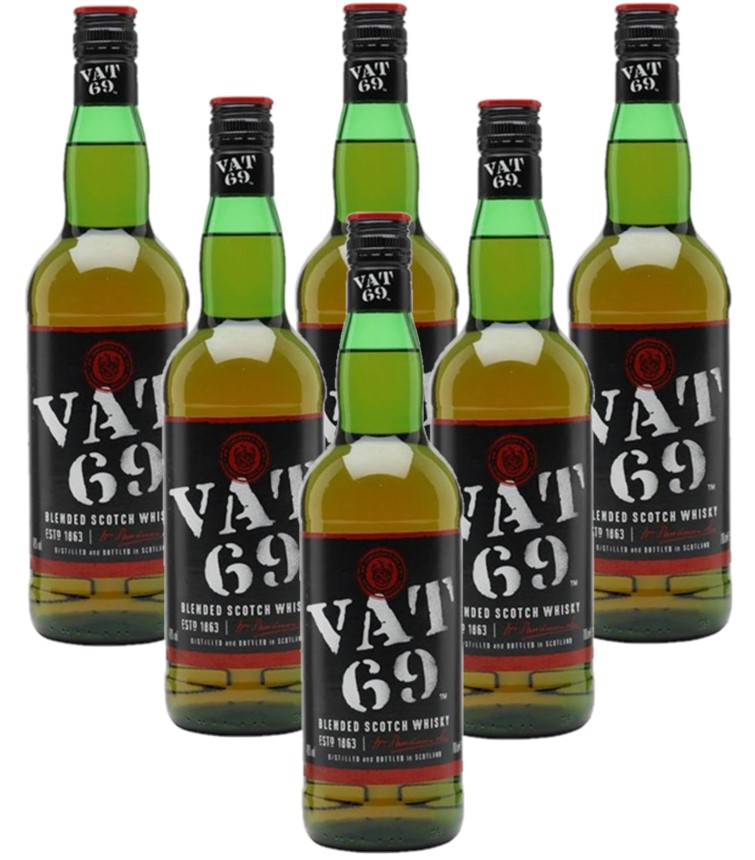 【楽天市場】【送料無料】【並行輸入品】ブレンデッドスコッチウイスキー バット69 VAT69 40度 700ml×1ケース/6本【北海道・沖縄県・東北・四国・九州地方は必ず送料がかかります ...