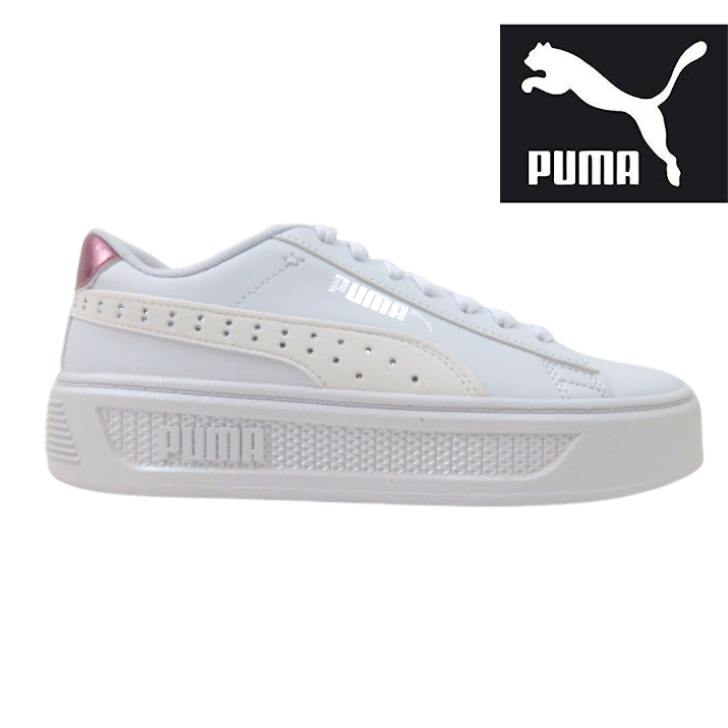 【楽天市場】PUMA プーマ Smash Platform v3 GirlPower395103 ホワイト/ピンクシルバー(01)レディース ...