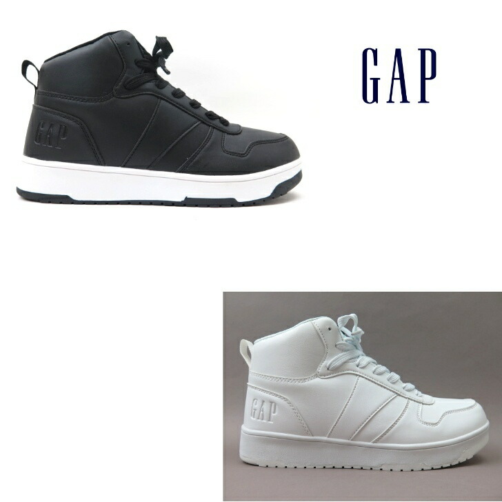 【楽天市場】GAP ギャップ GPU22206 スノトレ ブラック(BK) ホワイト(WH)メンズ レディース シューズ 防水 ハイカット スニーカー 滑りにくい 疲れない かっこいい ...