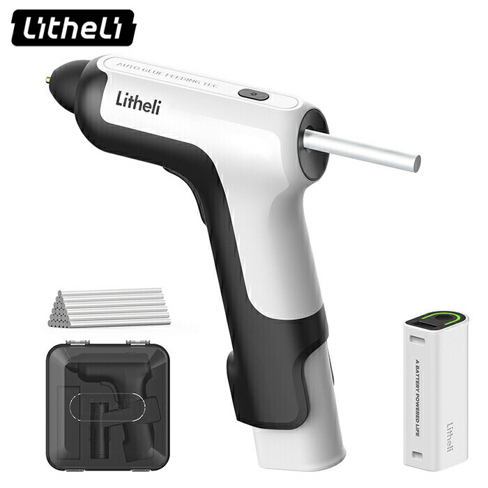 【楽天市場】【送料無料】Litheli グルーガン コードレス 予熱時間30s ホットペン スティック20本付き 接着剤 ホットボンド 接着 ...