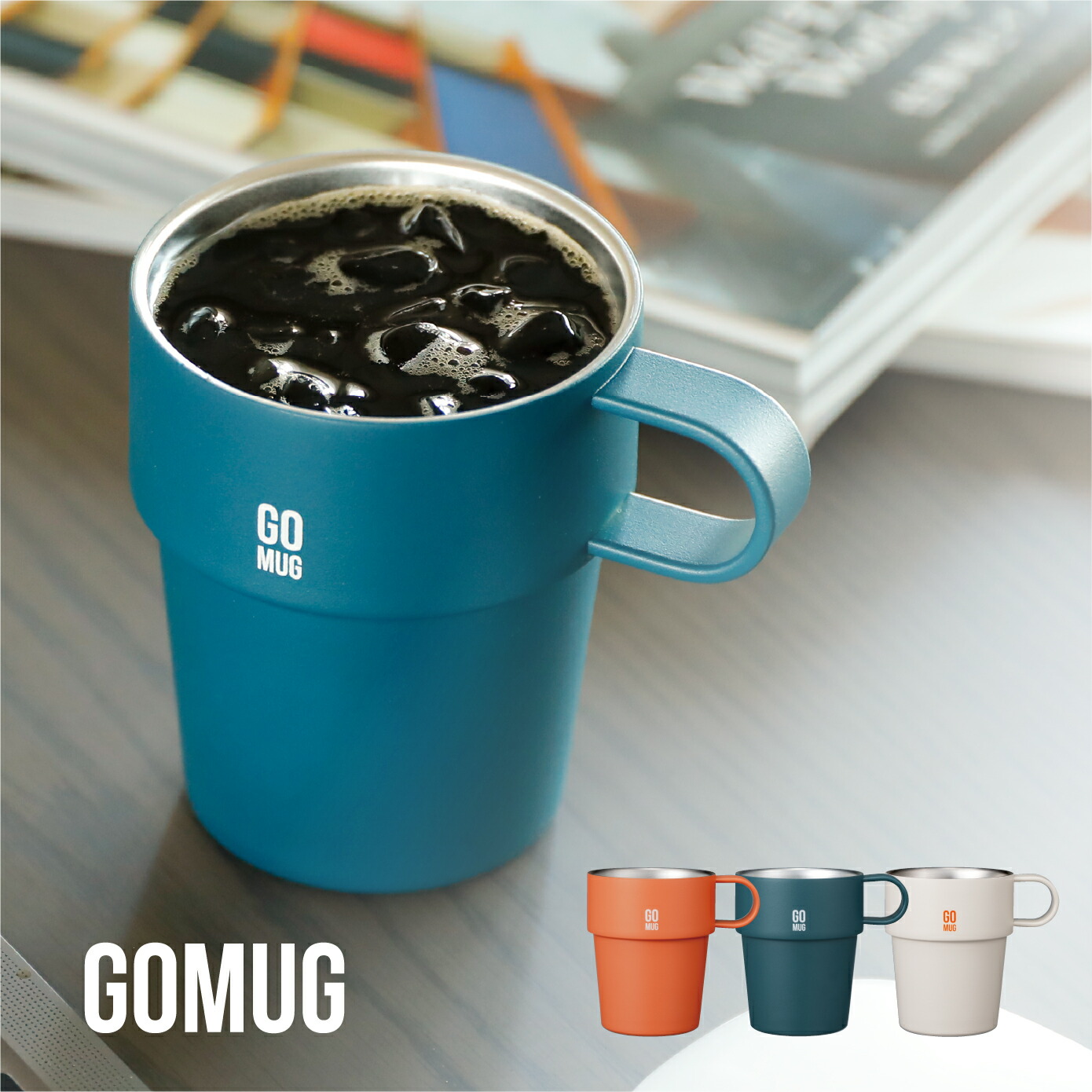 【楽天市場】コーヒー カップ 真空二層構造 ステンレス スタッキング コンパクト dsk GOMUG ST：LivingEarth