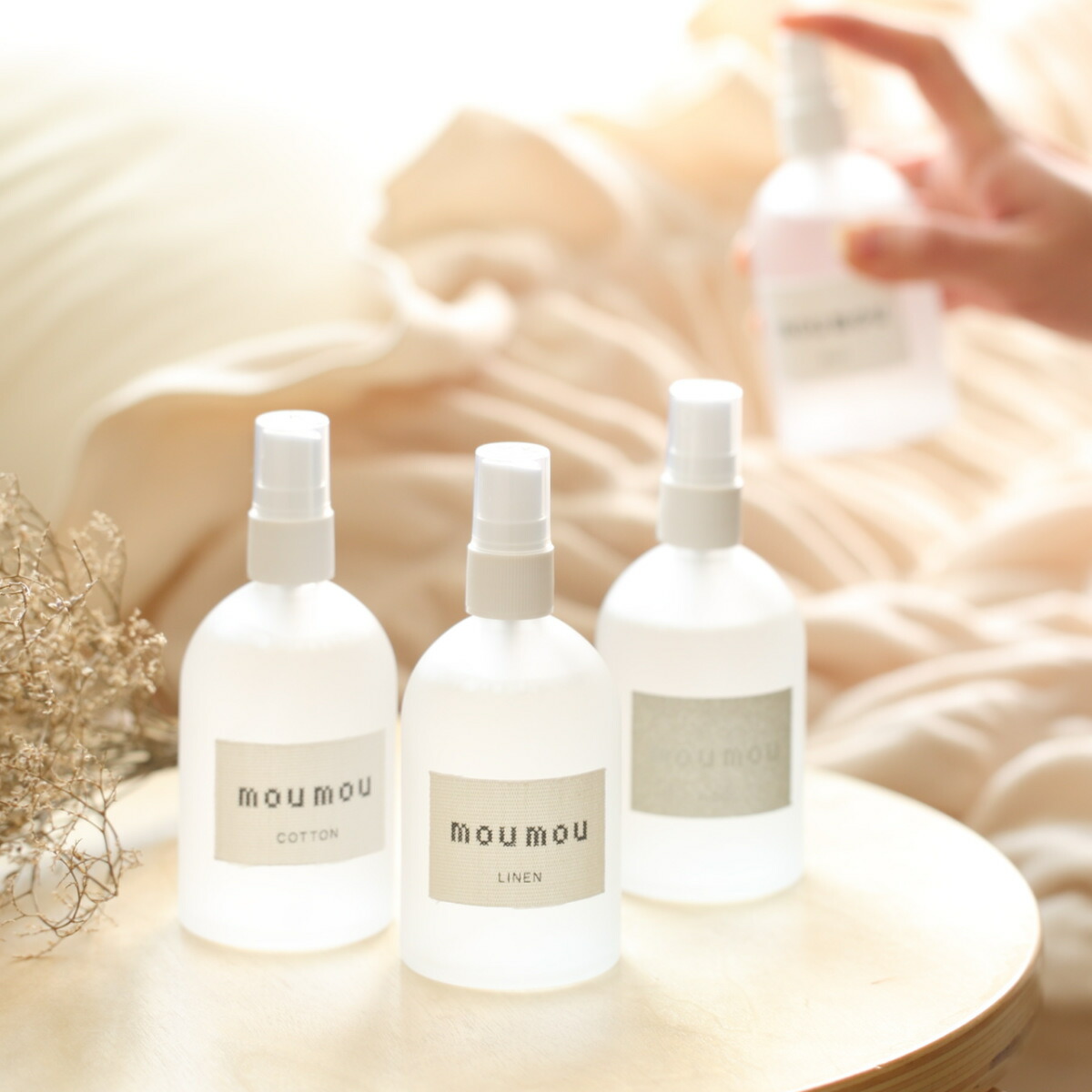 【楽天市場】ピローミスト moumou 100ml （ アロマミスト ミスト ファブリック スプレー 枕 ガラス 半透明 すりガラス風 北欧 布団 寝具 カーテン 布 就寝時 アロマ 芳香剤 ...