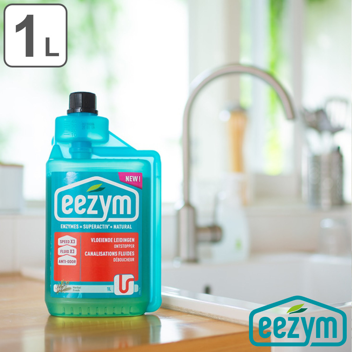 【楽天市場】eezym パイプクリーナー 1L アンブロッカー つまり解消用 （ イージム パイプ洗浄 キッチン 浴室 洗面 洗剤 掃除 詰まり 臭い 排水口 排水パイプ クリーナー 排水溝 ...