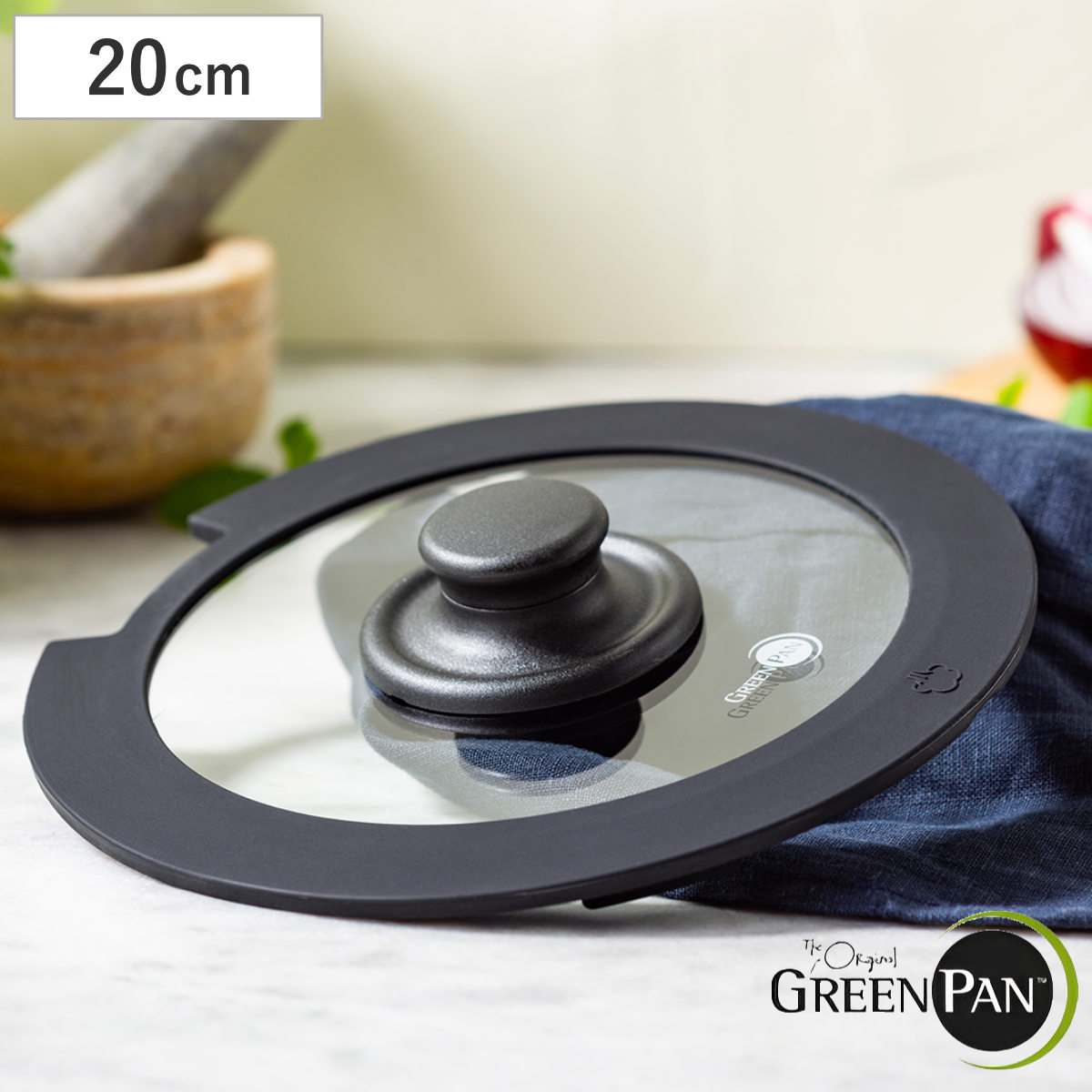 【楽天市場】GREEN PAN ガラス蓋 20cm クリックシェフ専用 （ グリーンパン 蓋 ふた 鍋ふた フライパンフタ 専用ガラス蓋 窓 ...