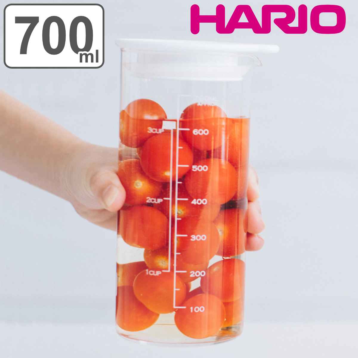 【楽天市場】ハリオ 保存容器 700ml ビネガーズピクルスポット （ HARIO 耐熱ガラス 密閉 ガラス ピッチャー 冷水筒 食洗機対応 メモリ付き レシピ付き キャニスター ビネガー ...