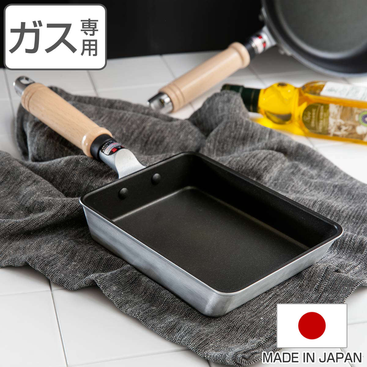 【楽天市場】玉子焼き器 13×19cm ガス火専用 新マイスタープレミアム 北陸アルミ 日本製 （ ガス火対応 卵焼き器 玉子焼きフライパン ...