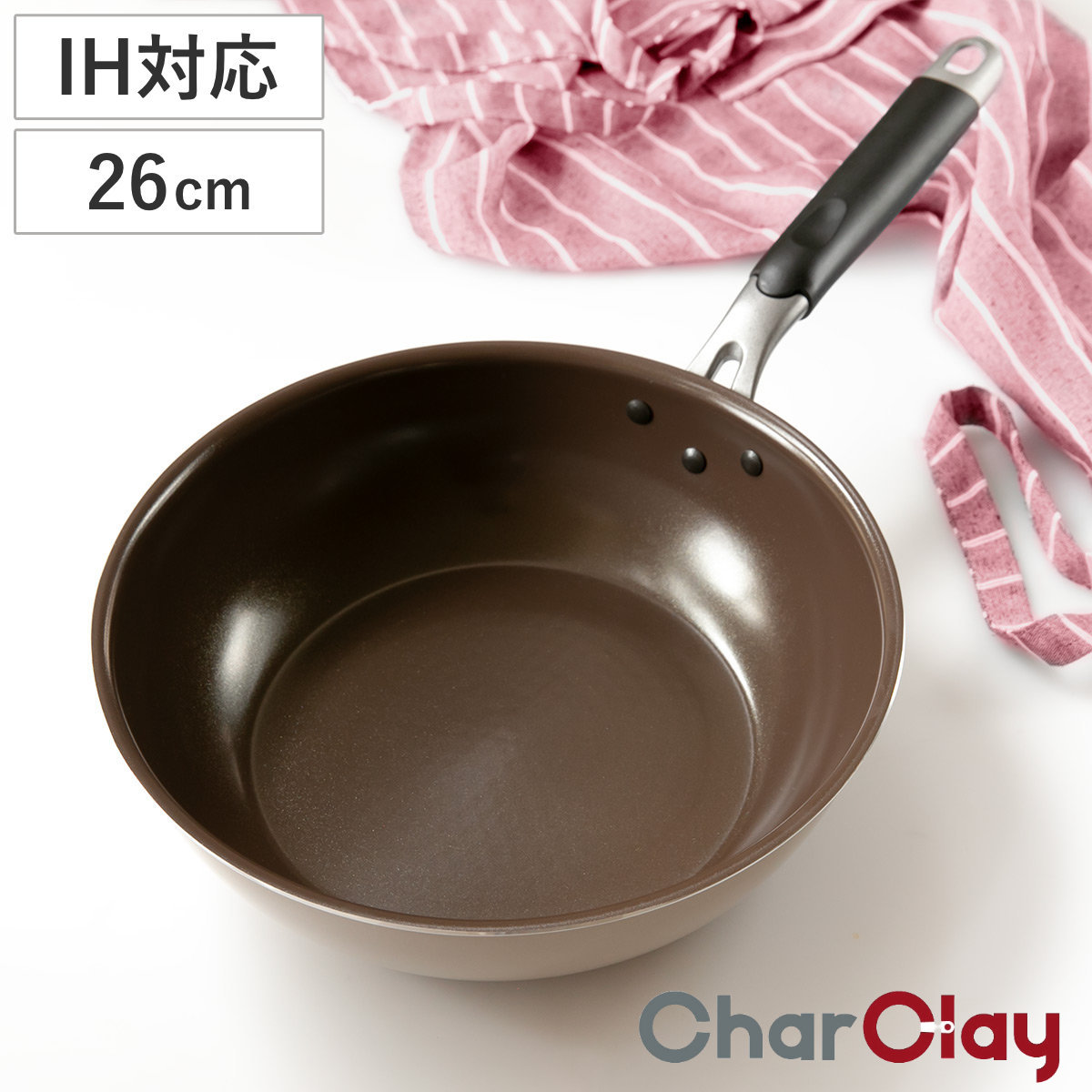 【楽天市場】中華鍋 26cm IH対応 ビオ・セラミック PFOAフリー ベークライトハンドル （ ガス火対応 オール熱源対応 フライパン 深型 片手鍋 炒め鍋 ノンスティック 26センチ ...