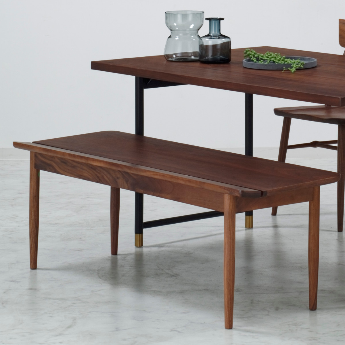 【楽天市場】ダイニングベンチ 幅130cm NARUベンチ ウォールナット材 （ 開梱設置 2人掛け 3人掛け 座面 ワイド 天然木 木製 ...