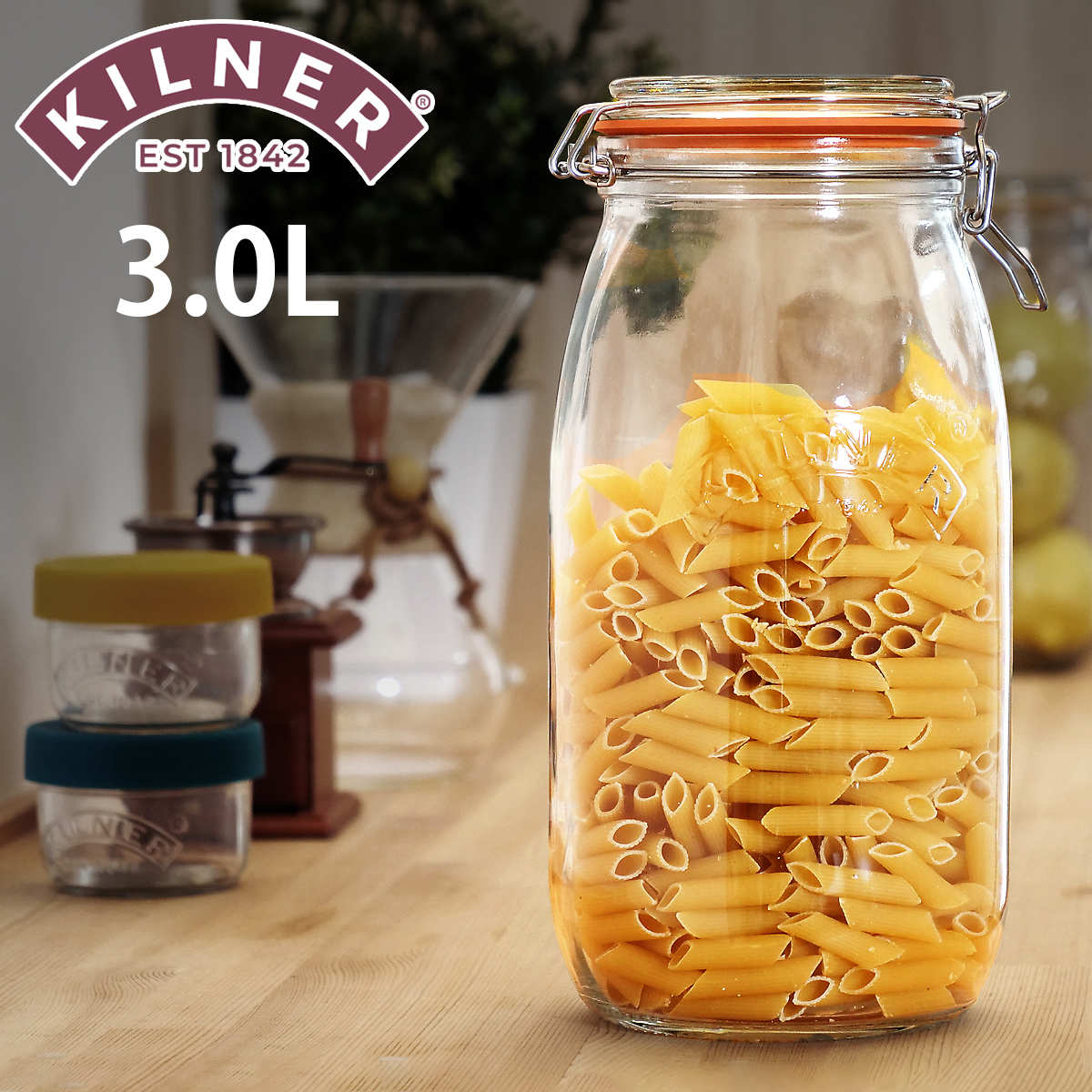 【楽天市場】保存容器 KILNER ROUND CLIPTOP JAR 3L （ キルナー 保存瓶 ガラス 密閉 食洗機対応 保存 瓶 ...