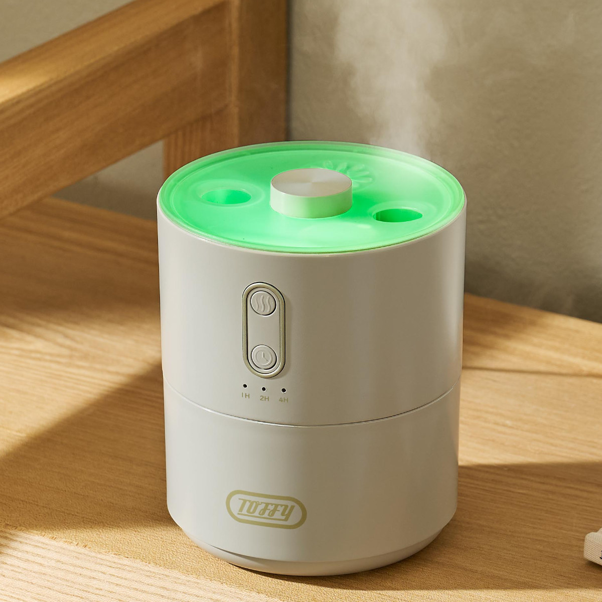 【楽天市場】加湿器 450ml ふわふわリング 連続モード Toffy （ 超音波 ミスト 小型 卓上 LEDライト付き 加湿 かわいい インテリア コンパクト タイマー付き USB くすみ ...